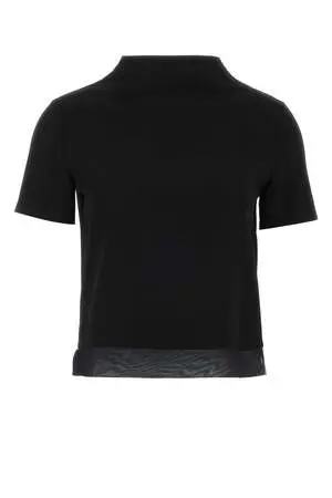 JIL SANDER Wool Top - Black