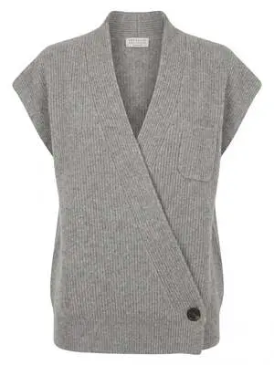 Brunello Cucinelli Cashmere Knitted Vest - Multicolor