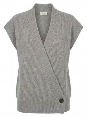 Brunello Cucinelli BRUNELLO CUCINELLI Cashmere Knitted Vest Multicolor