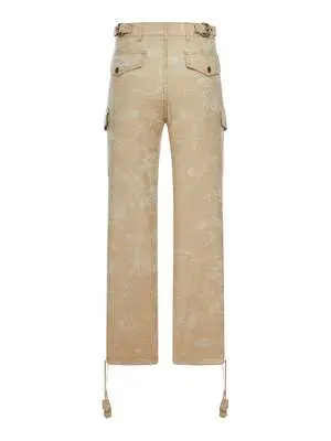 Etro Jacquard Cargo Trousers With Floral Pattern And Drawstring At The Bottom