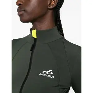 Balenciaga Fitted Zip Fastening Jacket - Green