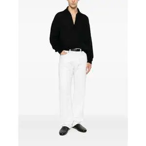 TOM FORD Silk Cashmere V-neck Pullover - Black
