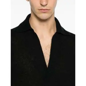 TOM FORD Silk Cashmere V-neck Pullover - Black