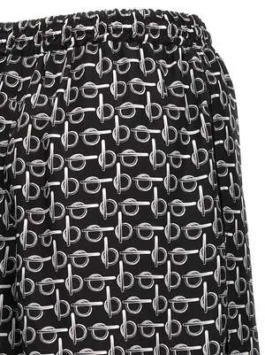 Burberry Silk Printed Shorts - Black