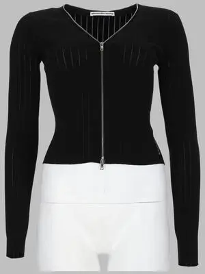 Alexander Wang Pointelle Cardigan - Black