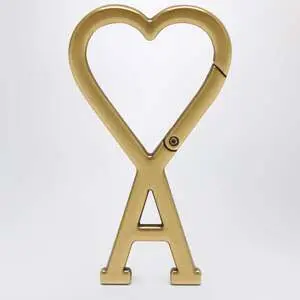 AMI Paris De Cå“ur Keyring With Gold-tone Metal Clasp