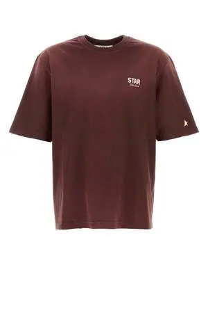 GOLDEN GOOSE Burgundy Cotton Oversize T-shirt - Red