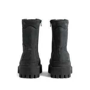 Balenciaga Lace Up Side Zip Fastening Trainers - Black