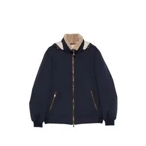 Brunello Cucinelli Jackets Hooded Jackets - Blue