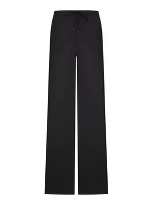 Max Mara Wool Canvas Trousers - Black