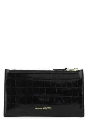 Alexander McQueen Black Leather Pouch