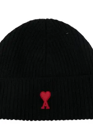 AMI Paris De Coeur Wool Beanie - Multicolor