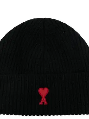 AMI Paris De Coeur Wool Beanie - Multicolor
