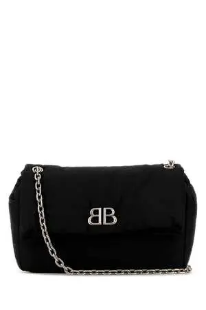 Balenciaga Black Nylon Medium Monaco Shoulder Bag - Multicolor