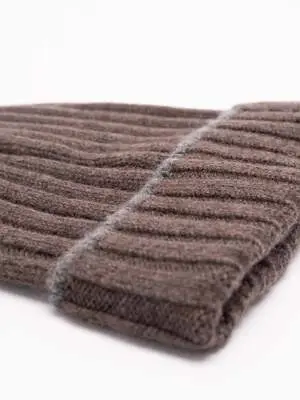 Brunello Cucinelli Cashmere Rib Knit Beanie
