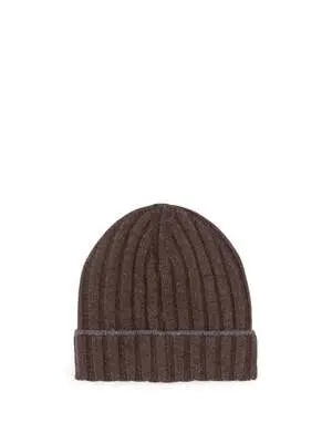 Brunello Cucinelli Cashmere Rib Knit Beanie - Multicolor