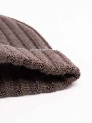 Brunello Cucinelli Cashmere Rib Knit Beanie - Multicolor