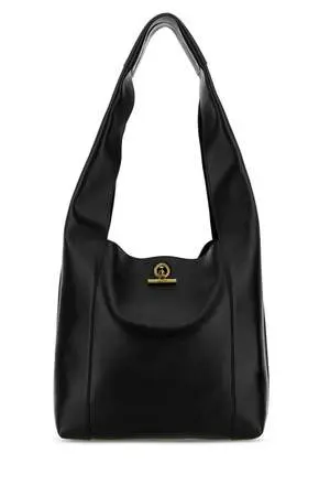 Saint Laurent Leather Tanger Shopping Bag - Black
