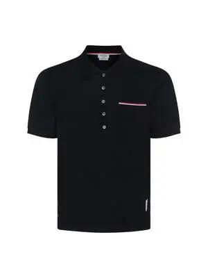 Thom Browne Short Sleeves Polo - Blue