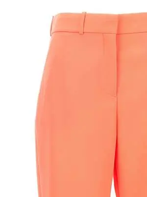 Balmain High-waisted Wool Trousers - Pink