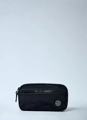 Stone Island Logo Motif Belt Bag - Black