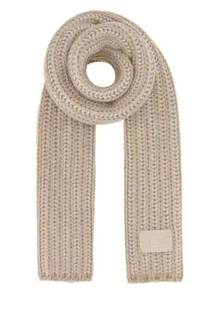 Fendi Sand Wool Blend Scarf - Brown