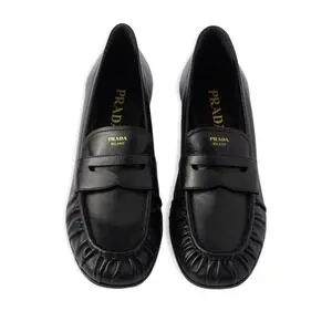 Prada Leather Loafers - Black