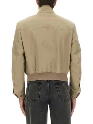 Alexander McQueen Cropped Harrington Jacket - Cream