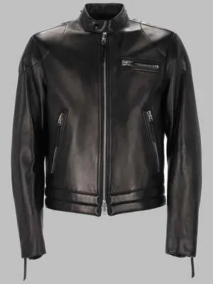 TOM FORD Giacca Da Motociclista In Nappa Fiore - Black