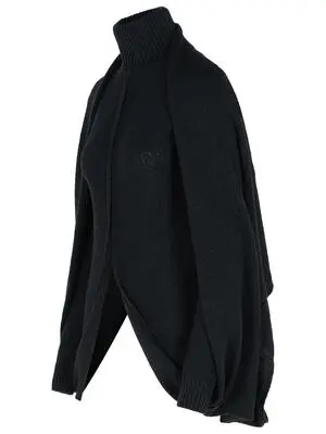 Sportmax Adepto Virgin Wool Blend High Neck Sweater