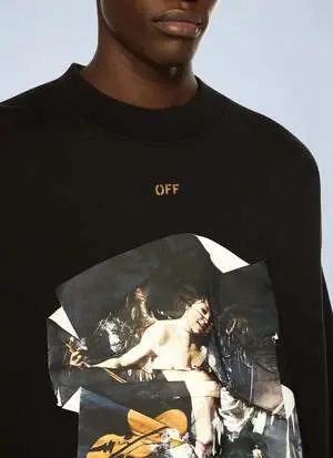 Off-White Cupid Paper Skate Crewneck Sweatshirt
