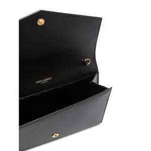 Saint Laurent Calf Leather Envelope Clutch