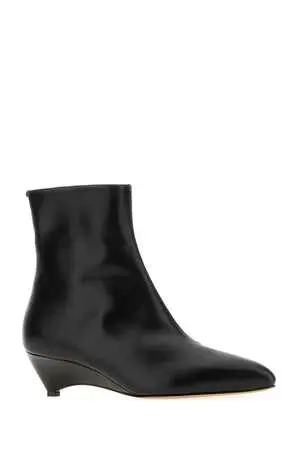 JIL SANDER Leather Arc Ankle Boots