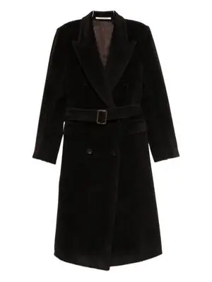 Tagliatore Wool Double-breasted Belted Coat - Multicolor