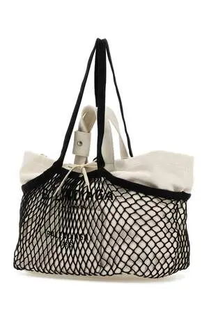 Balenciaga Two-tone Canvas And Mesh Medium 24/7 Shopping Bag - Multicolor