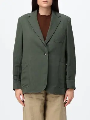 Max Mara Viscose And Linen Blazer - Green