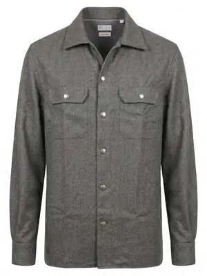 Brunello Cucinelli Virgin Wool Flannel Overshirt - Multicolor