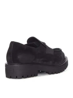 Prada Suede Loafers With A Distressed Finish