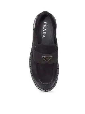 Prada Suede Loafers - Black