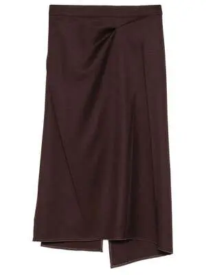 Victoria Beckham Pressed Tailored Skirt - Red