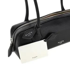 Alaïa Grained Leather Le Teckel Bag - Black