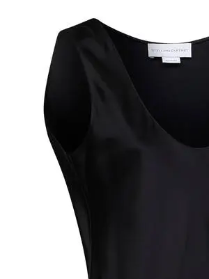 Stella McCartney Black Satin Draped Top
