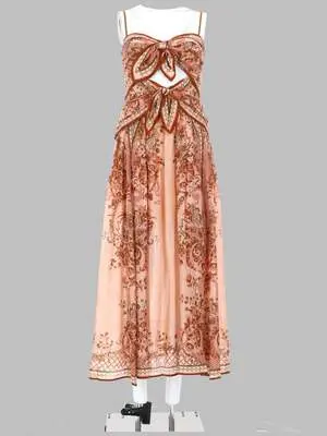 Zimmermann Abito Midi Aster - Pink