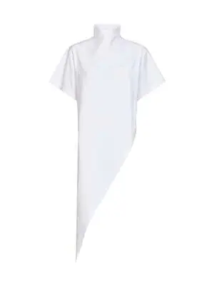 Alaïa White Cotton Jersey Triangle Long T-shirt - Multicolor