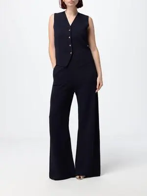 Max Mara High-waisted Wide Leg Knit Wool Trousers - Blue