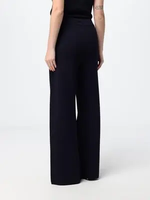 Max Mara High-waisted Wide Leg Knit Wool Trousers - Blue