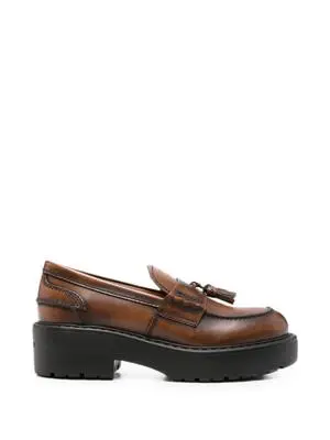 Miu Miu Leather Loafers - Multicolor