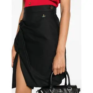 VIVIENNE WESTWOOD Asymmetric Draped Cotton Skirt