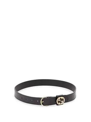 Gucci Gucci Interlocking GG Loop Leather Waist Belt Multicolor