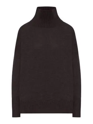 LISA YANG Heidi Cashmere Turtleneck Sweater - Brown